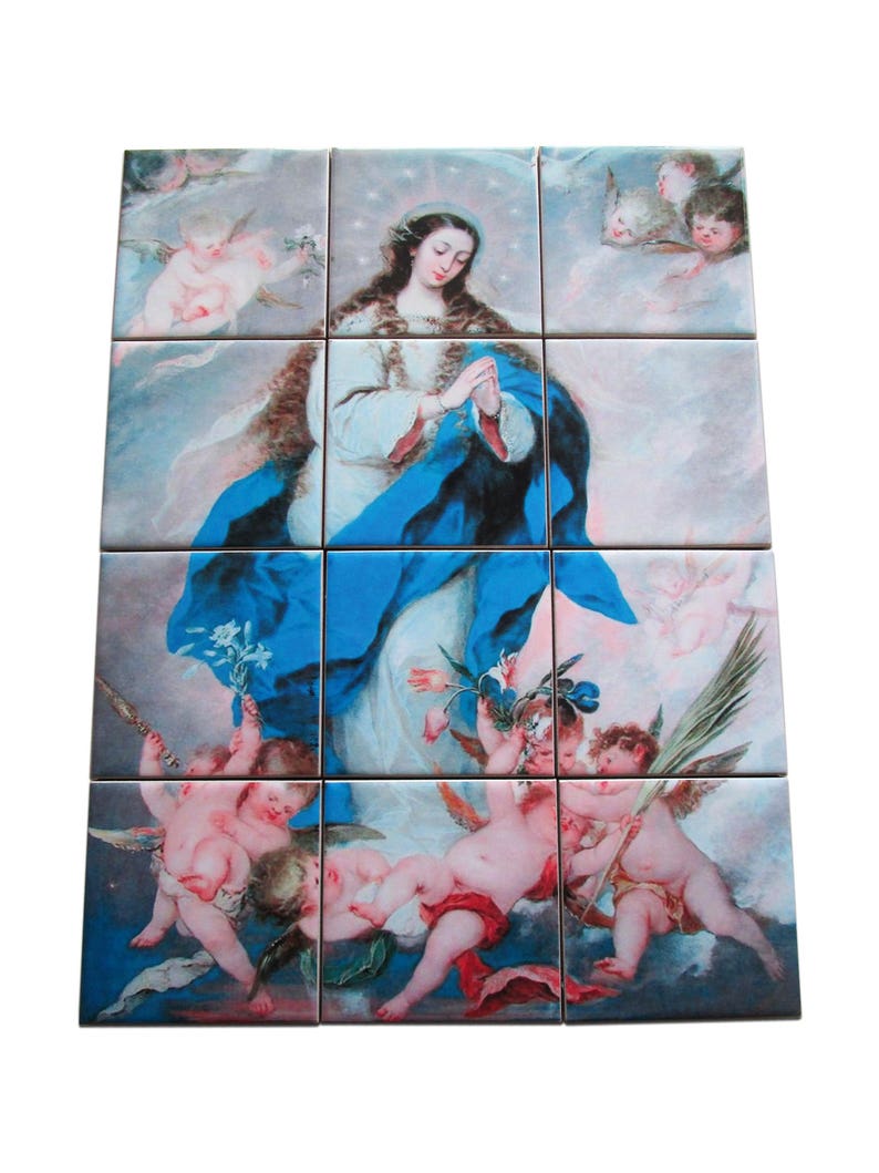 Religious Wall Art Tile Mural the Immaculate Conception - Etsy