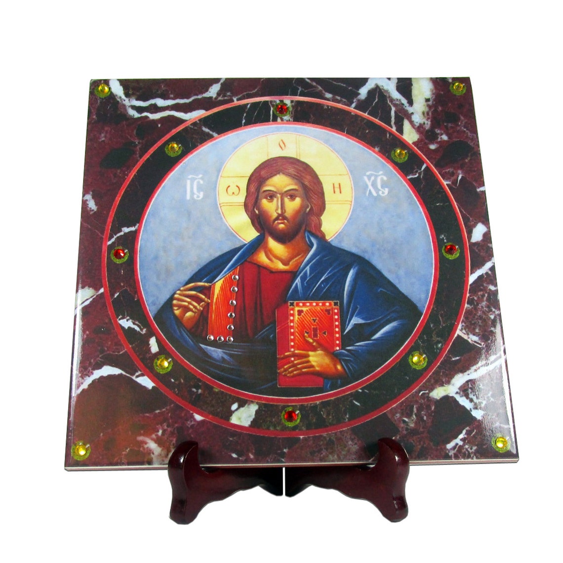 Jesus Icon on Ceramic Tile Christ Pantocrator LIMITED - Etsy