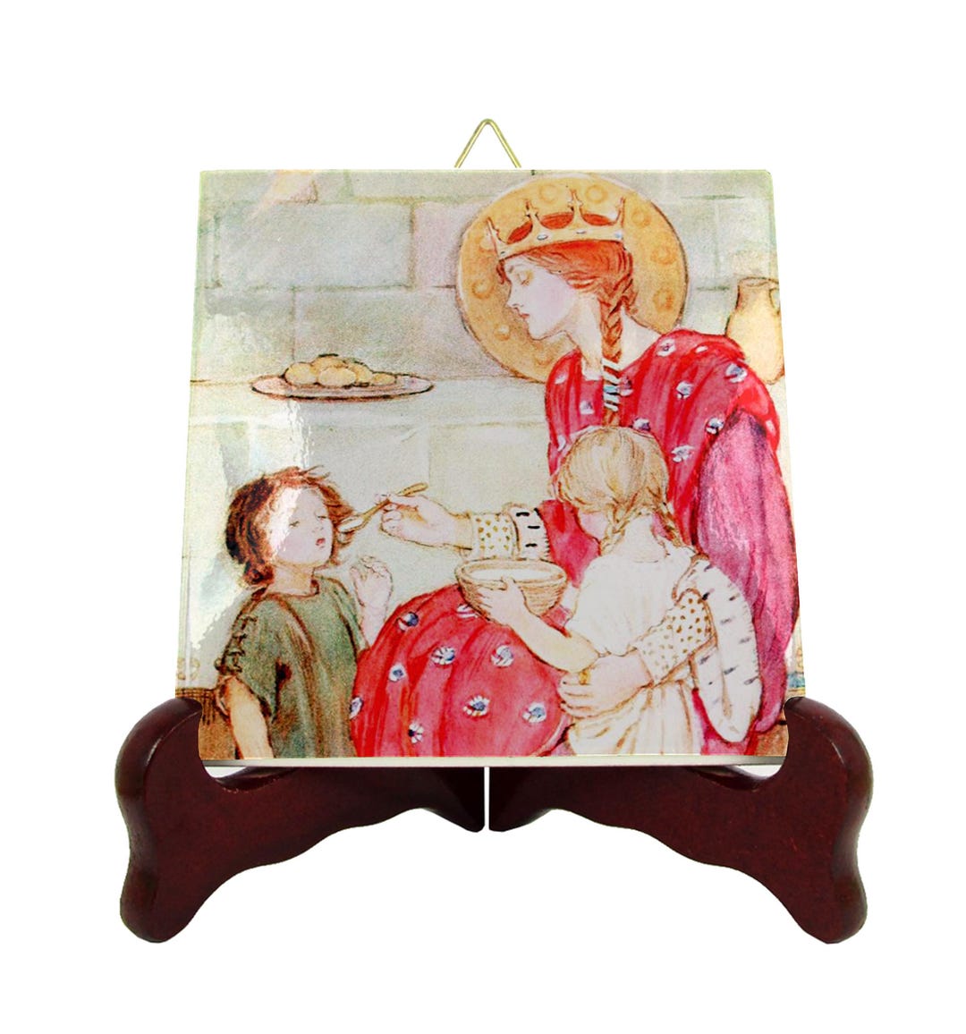 St Margaret of Scotland Ceramic Icon Tile - Catholic Saints Serie - Etsy
