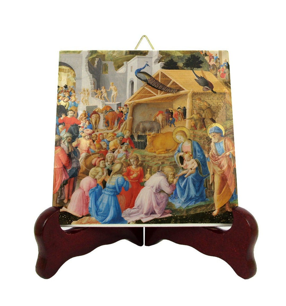 Adoration of the Magi Tile: Fra Angelico Nativity Art, Religious Decor ...