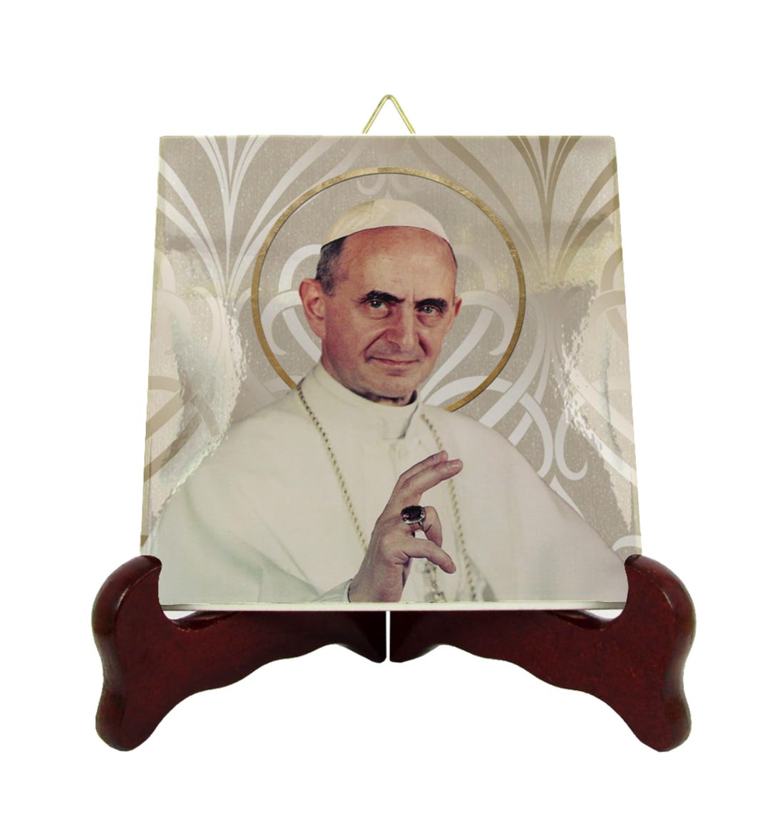 Saint Pope Paul VI Icon: Handmade Catholic Tile Art - Etsy