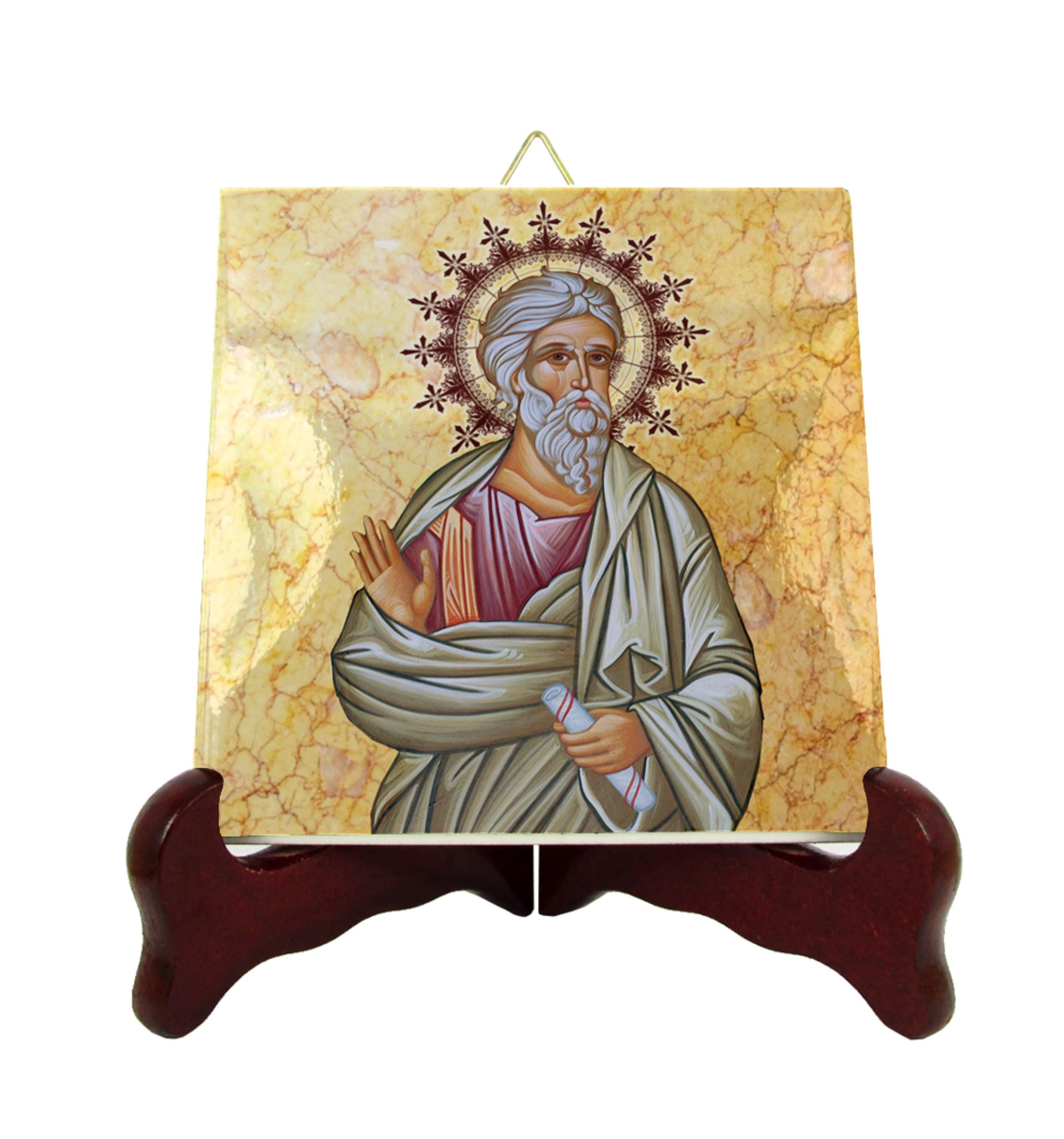 Saint Andrew the Apostle Ceramic Tile: Handmade Religious Icon - Etsy