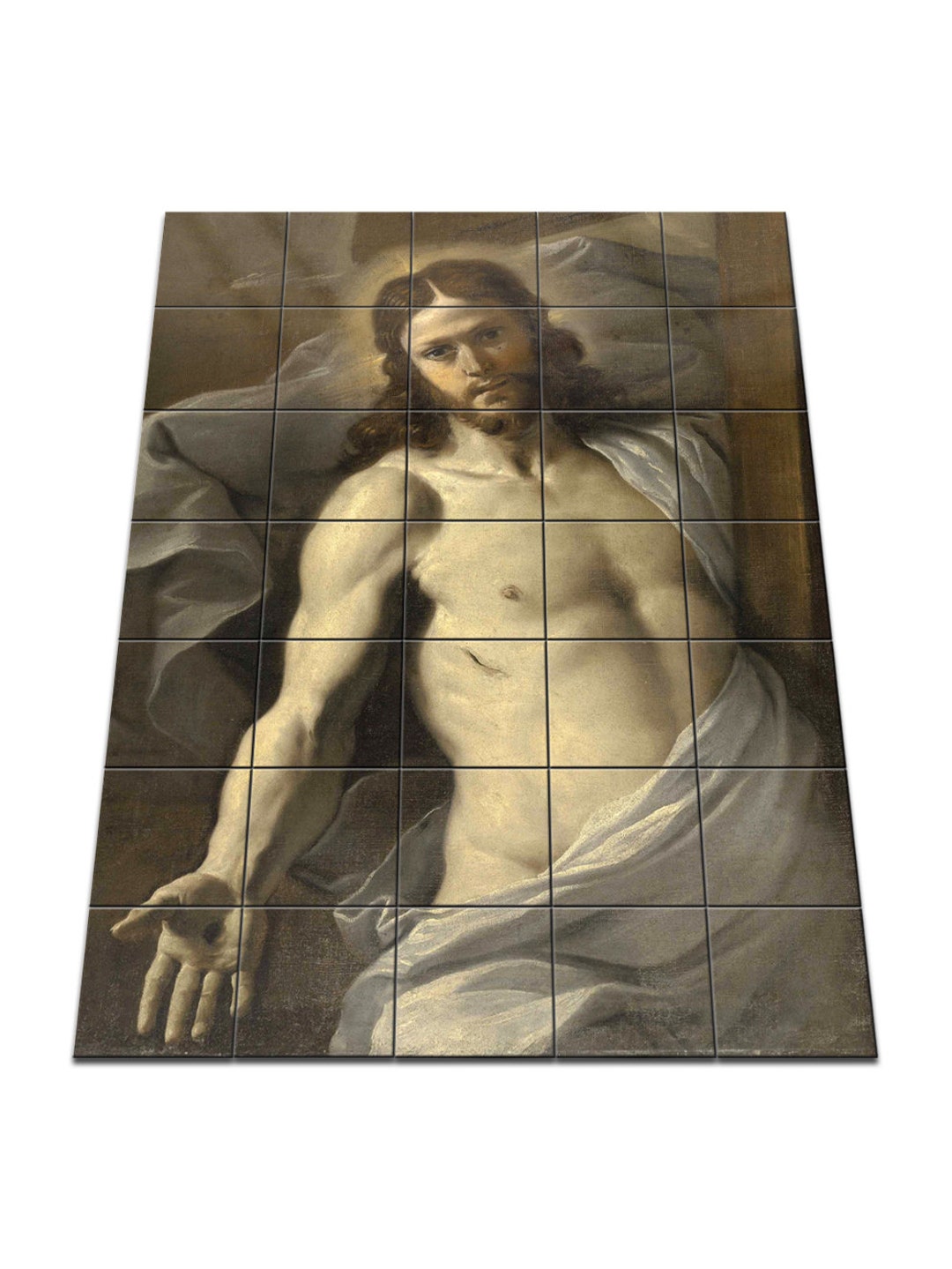 The Risen Christ Tile Mural Catholic Wall Art Religious Wall Art Holy ...