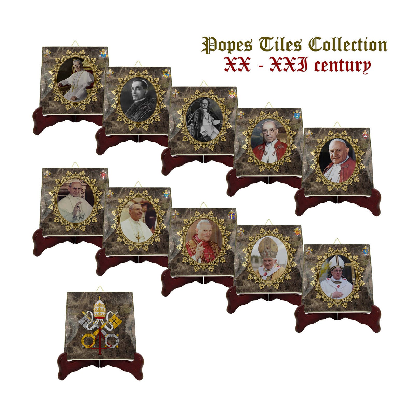 Roman Catholic Church Catholic Gifts Popes Tiles | Etsy