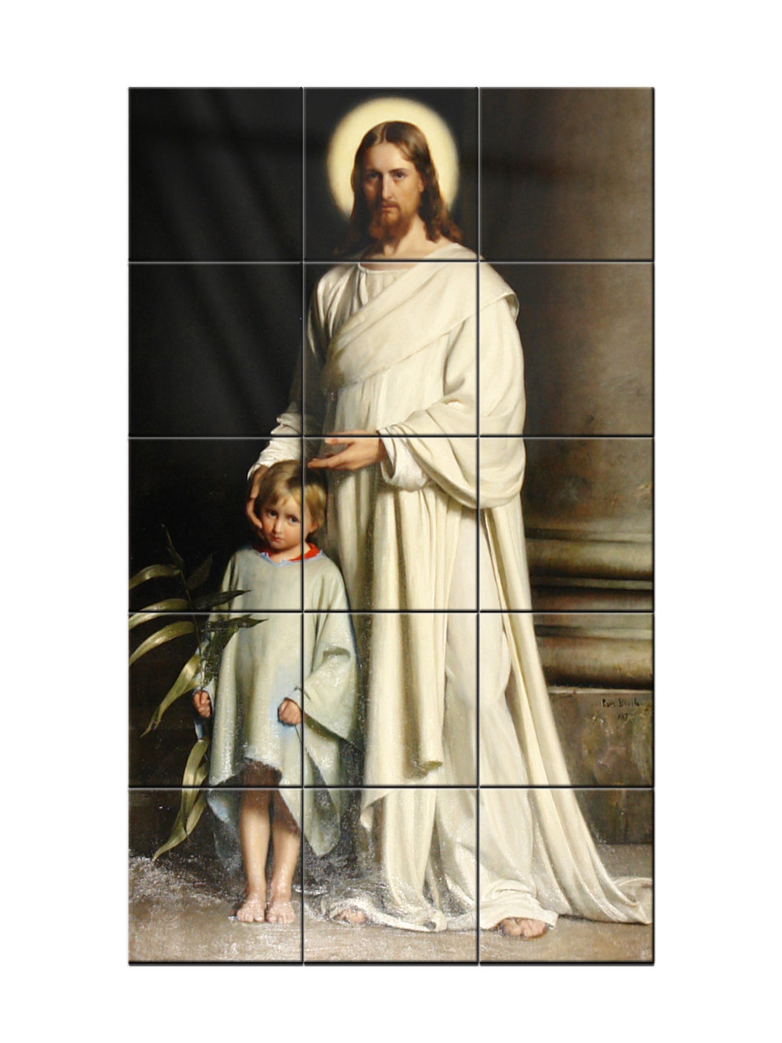 Christ Blessing the Little Child Catholic Tile Mural | Etsy