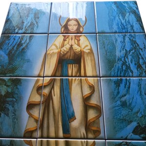 Our Lady of Lourdes - Collectible Mosaic - Tile Mural - LIMITED EDITION ...