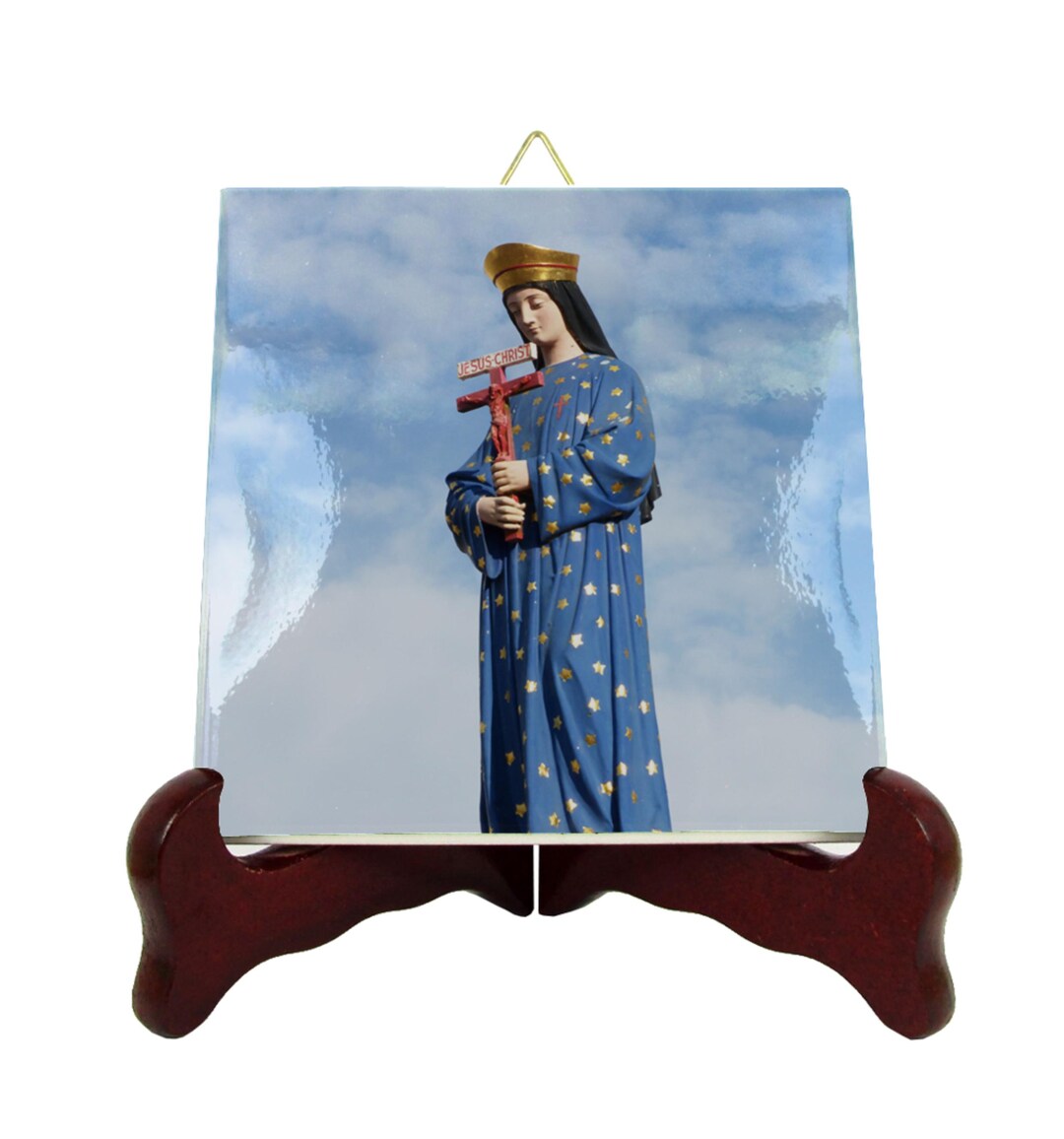 Our Lady of Pontmain Tile: Catholic Icon, Virgin Mary Art, Religious ...