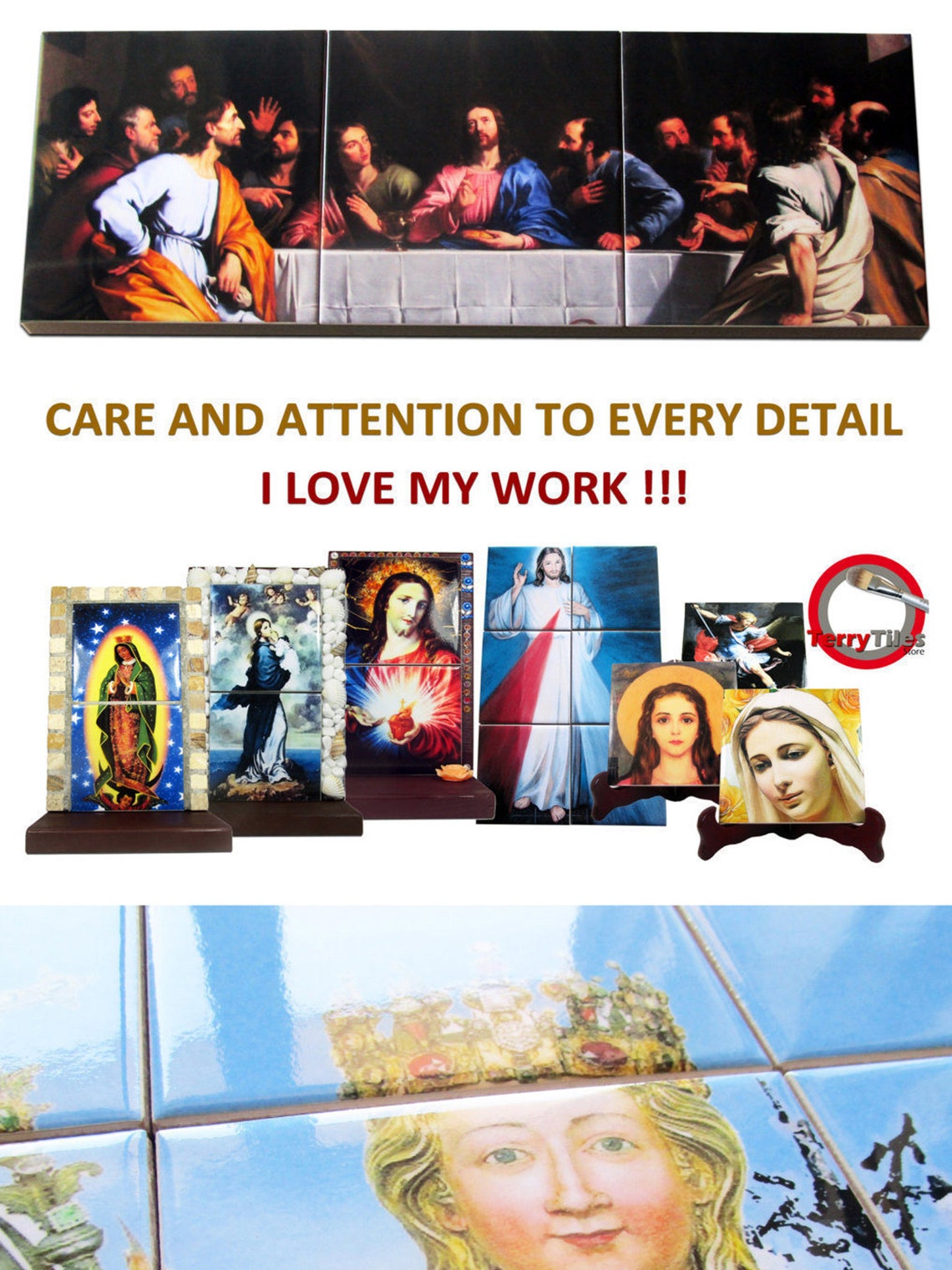 Christ on the Cross Crucifixion Tile Mural Made in Italy - Etsy