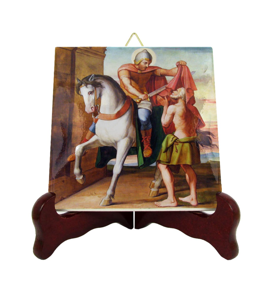 Saint Martin of Tours Icon: Handmade Catholic Tile Art - Etsy