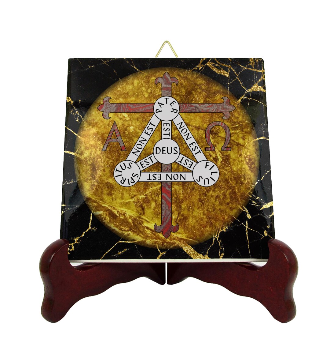Scutum Fidei Ceramic Tile Holy Trinity Shield Christian T Etsy