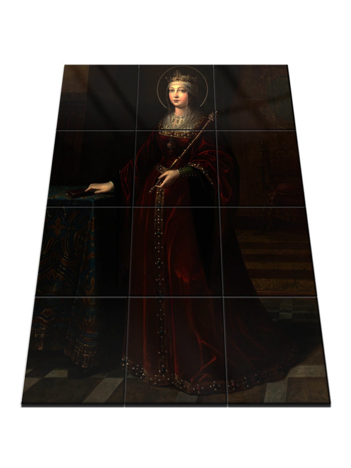 Saint Isabella I of Castile Religious Tile Mural Catholic - Etsy