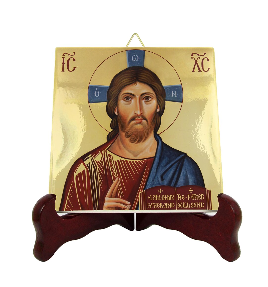 Handcrafted Jesus Christ Icon: Ceramic Wall Tile for Prayer - Etsy