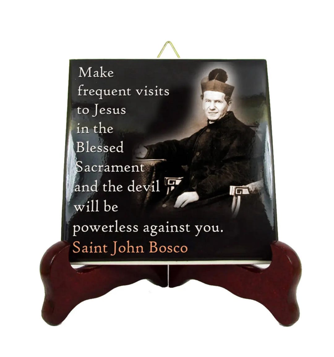 Saint John Bosco Quote Tile - Handmade Catholic Gift - Etsy