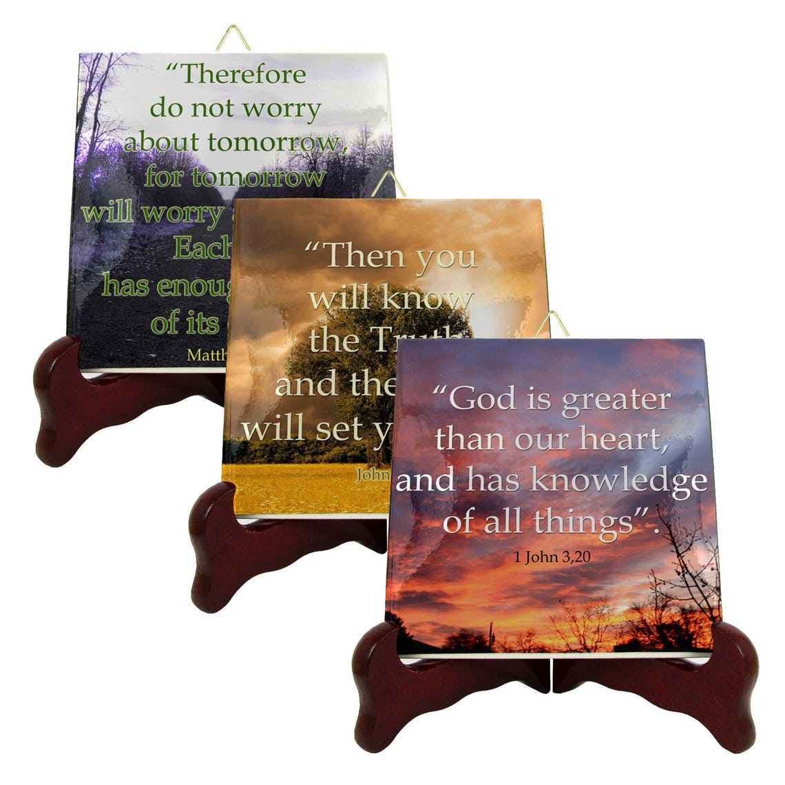 Bible Verse Art Collectible Ceramic Tile Christian Gifts | Etsy