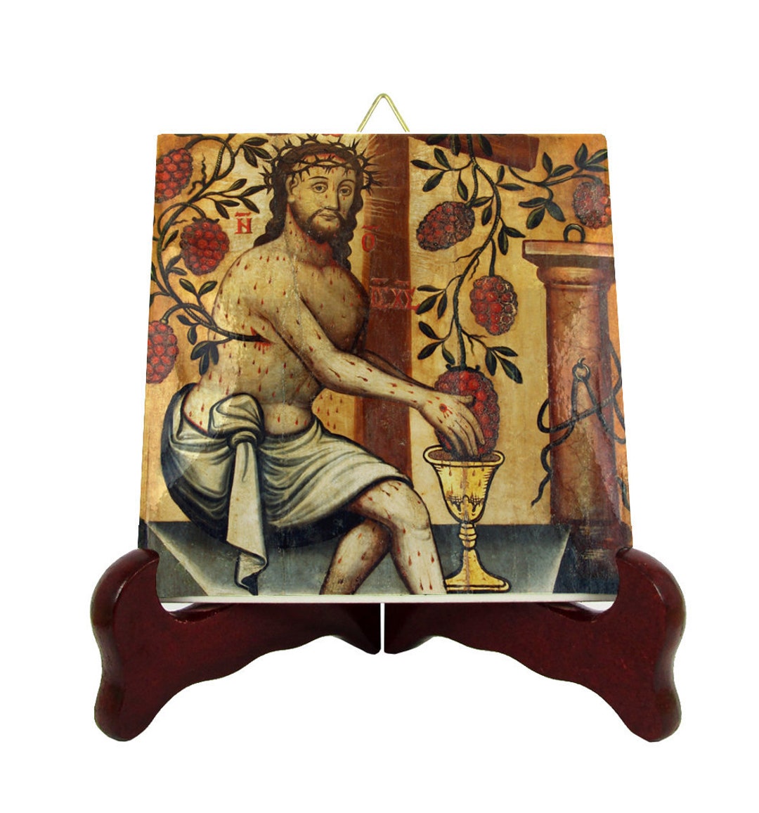 Christ True Vine Icon: Handmade Religious Ceramic Tile Art - Etsy