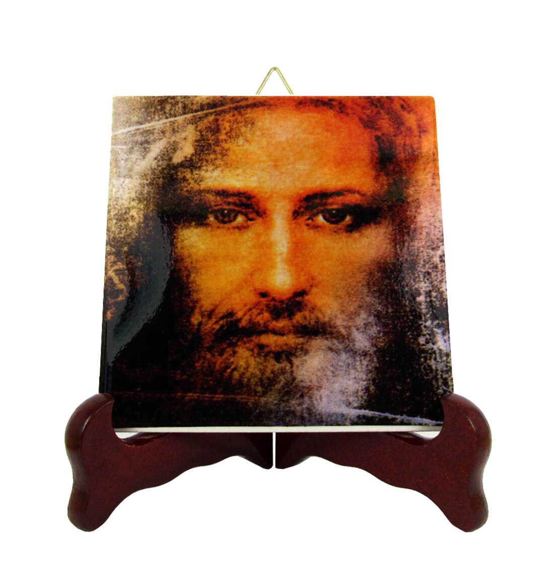 Holy Face of Jesus Tile: Handmade Christian Icon, Italy - Etsy