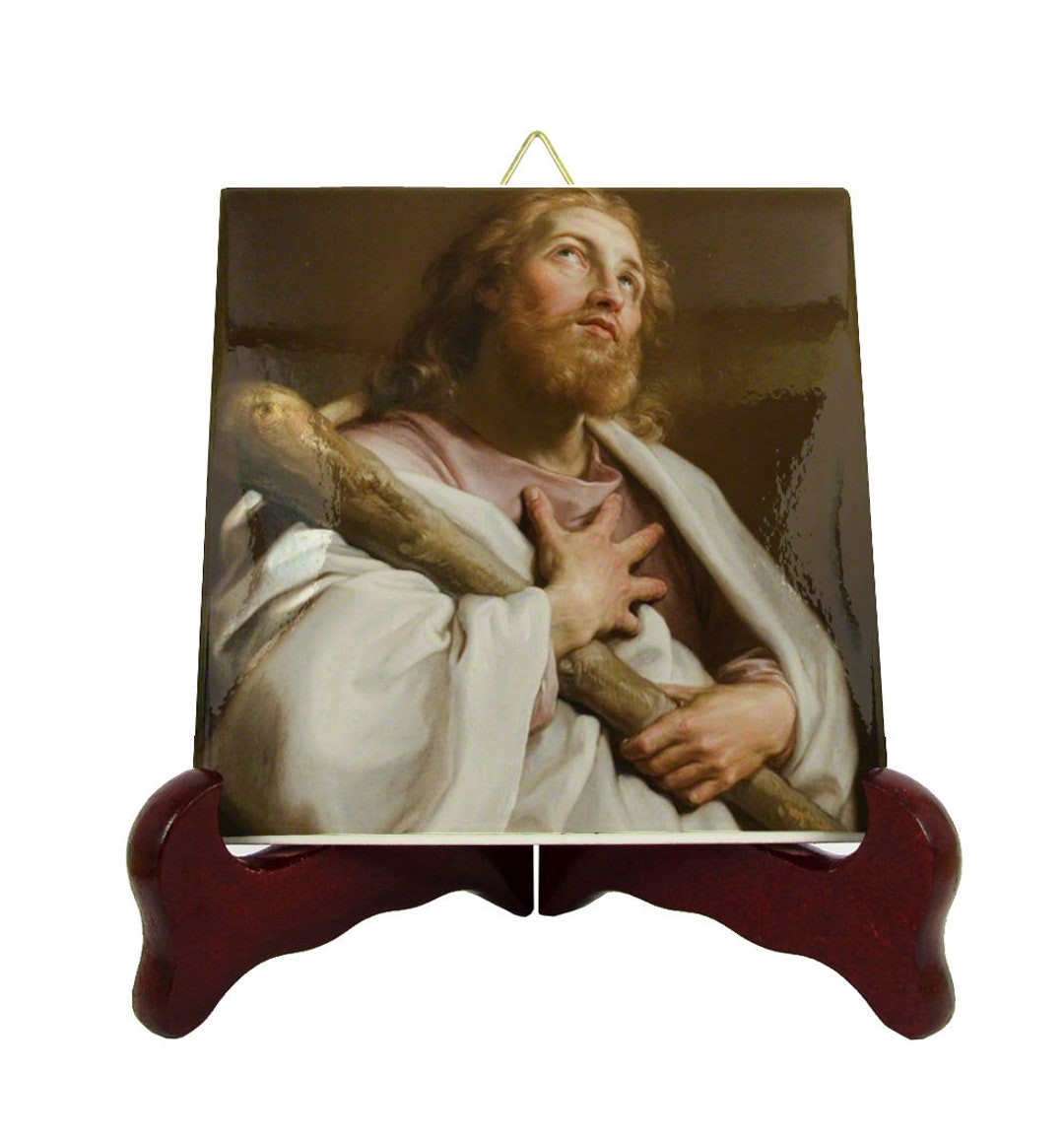Saint James the Lesser Icon: Handmade Catholic Art Tile - Etsy