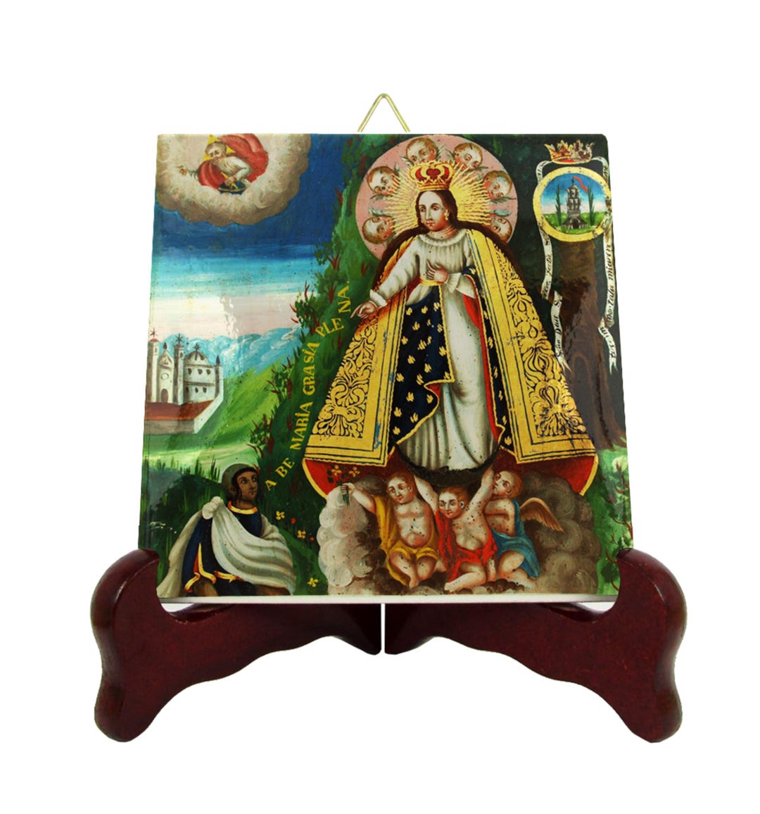 Virgin of Ocotlán Tile: Catholic Religious Icon Art - Etsy