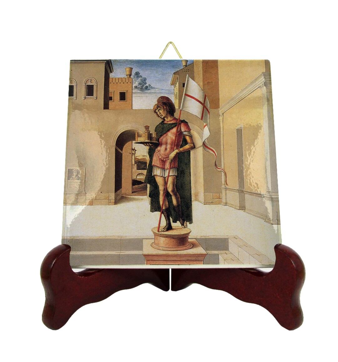 Saint Terence of Pesaro: Handmade Catholic Icon on Ceramic Tile - Etsy