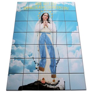 Our Lady of Lourdes Tile Mural: Catholic Mosaic Wall Art - Etsy