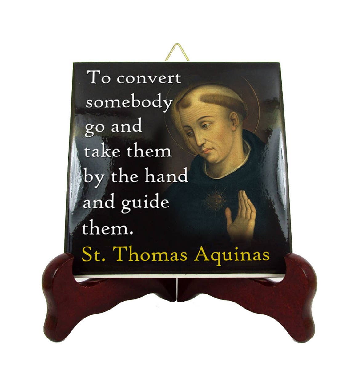 St. Thomas Aquinas Quote Tile - Handmade Catholic Art - Etsy