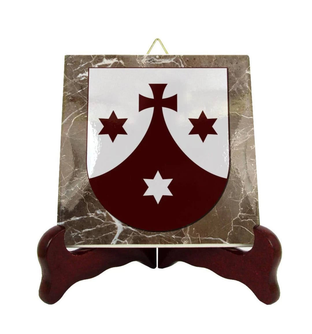 Discalced Carmelite Order Coat of Arms Ceramic Tile - Handmade ...