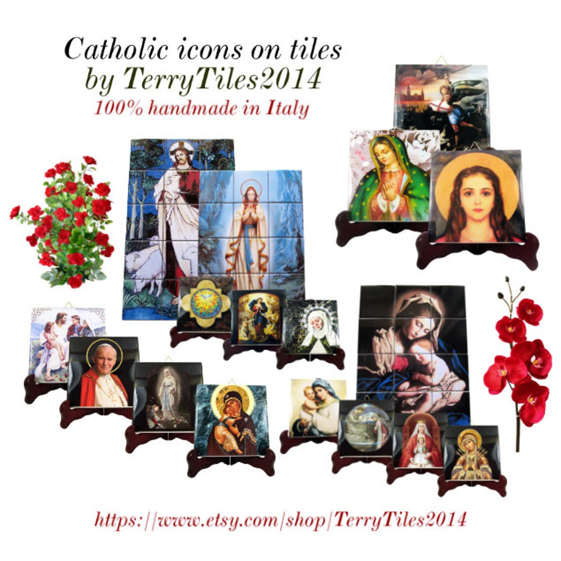 Catholic Coasters Saint Benedict Medal Set of Four Tile | Etsy