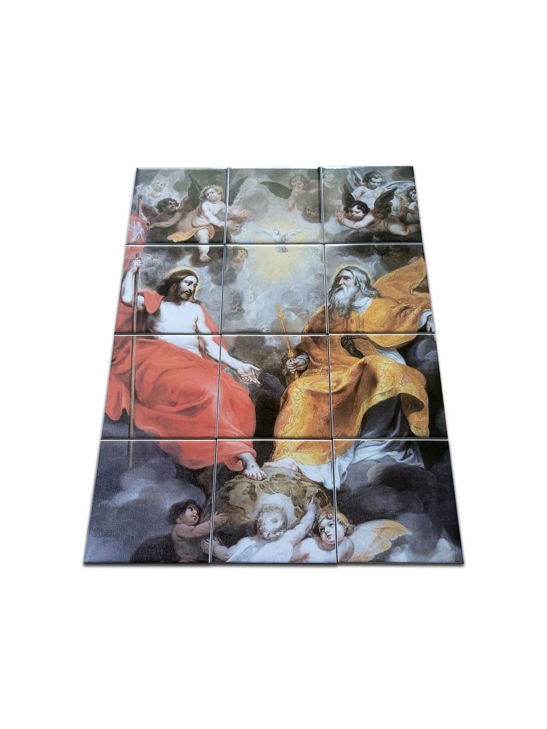 Holy Trinity Ceramic Tile Mural: Handmade Religious Wall Art - Etsy