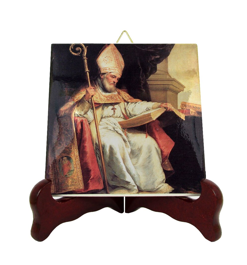 Saint Isidore of Seville icon on ceramic tile catholic - Etsy 日本