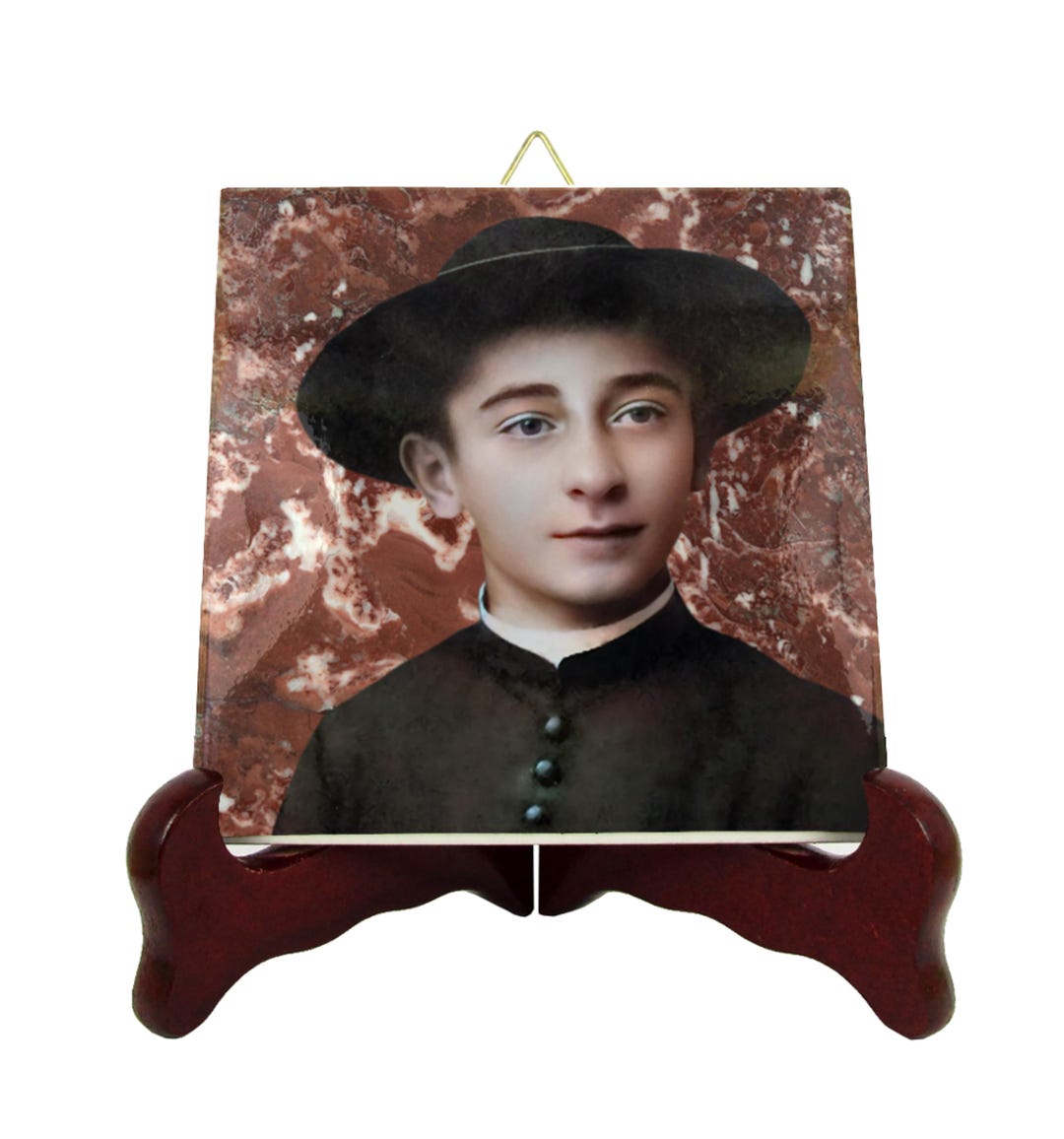 Blessed Rolando Rivi Icon on Ceramic Tile - Rolando Maria Rivi - Saints ...
