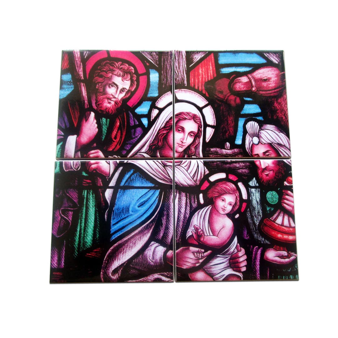 Nativity Scene Religious Tile Mural Unique and Special Christmas Home ...