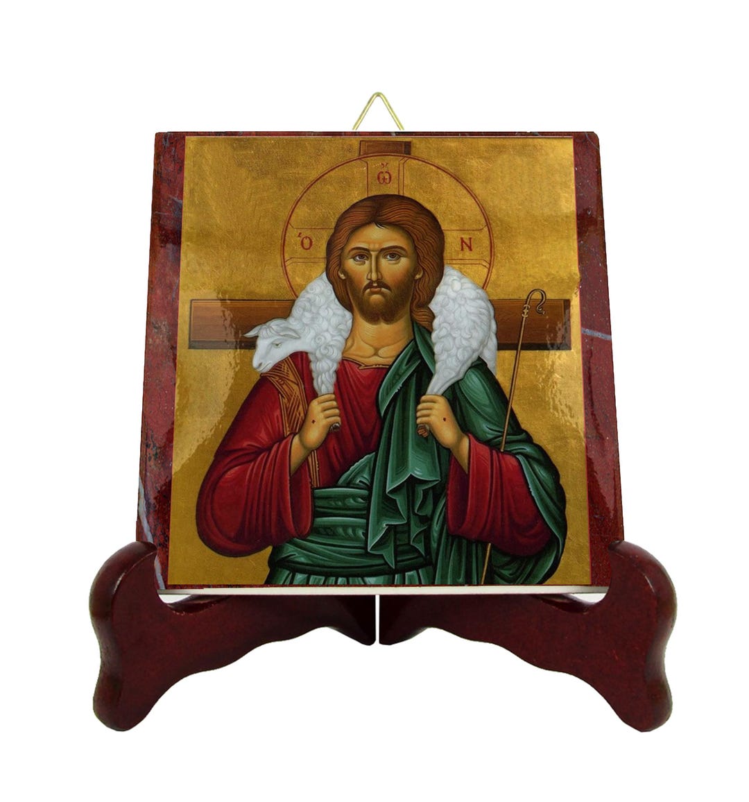 Jesus Good Shepherd Icon: Handmade Ceramic Tile, Christian Wall Art - Etsy