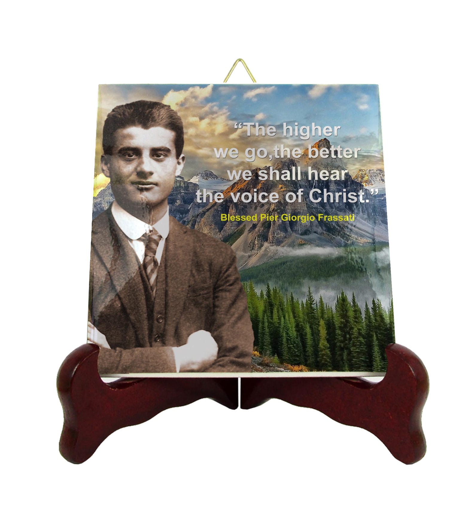 Blessed Pier Giorgio Frassati Catholic Icon on Ceramic Tile - Etsy