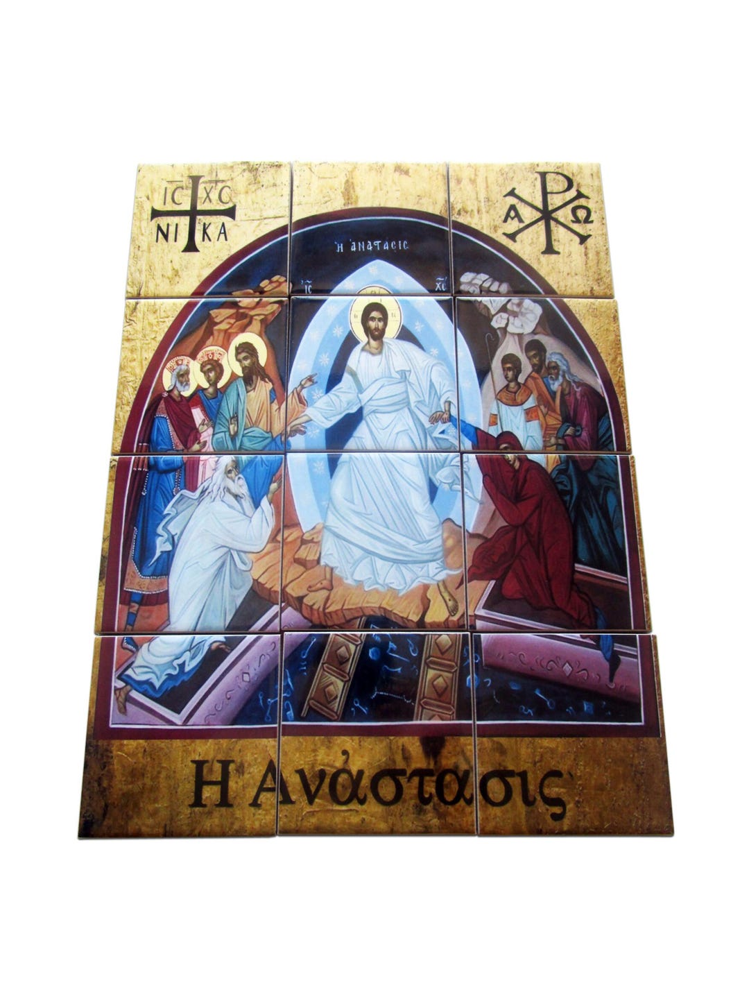 Resurrection of Jesus Tile Mural: Handmade Christian Wall Art - Etsy