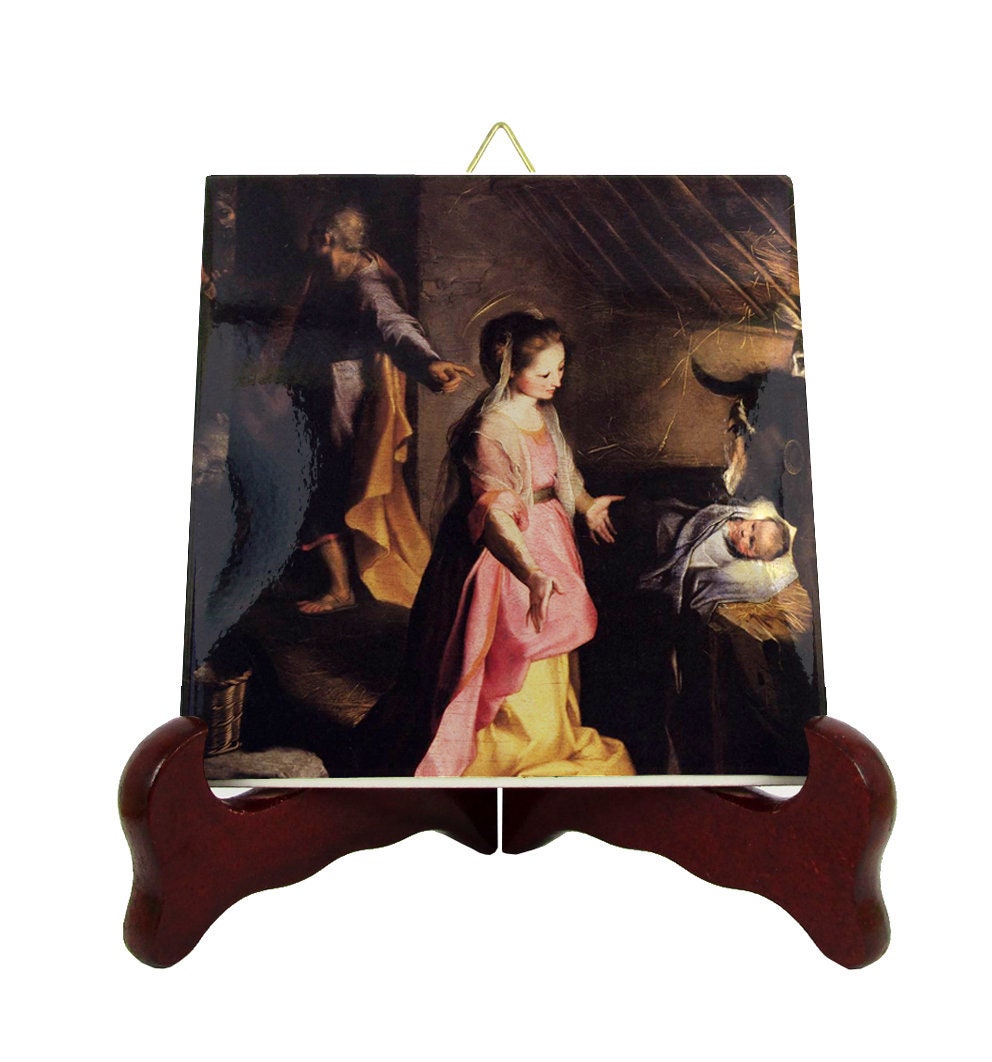 Religious Art the Nativity of Jesus Religious Icon on Tile - Etsy