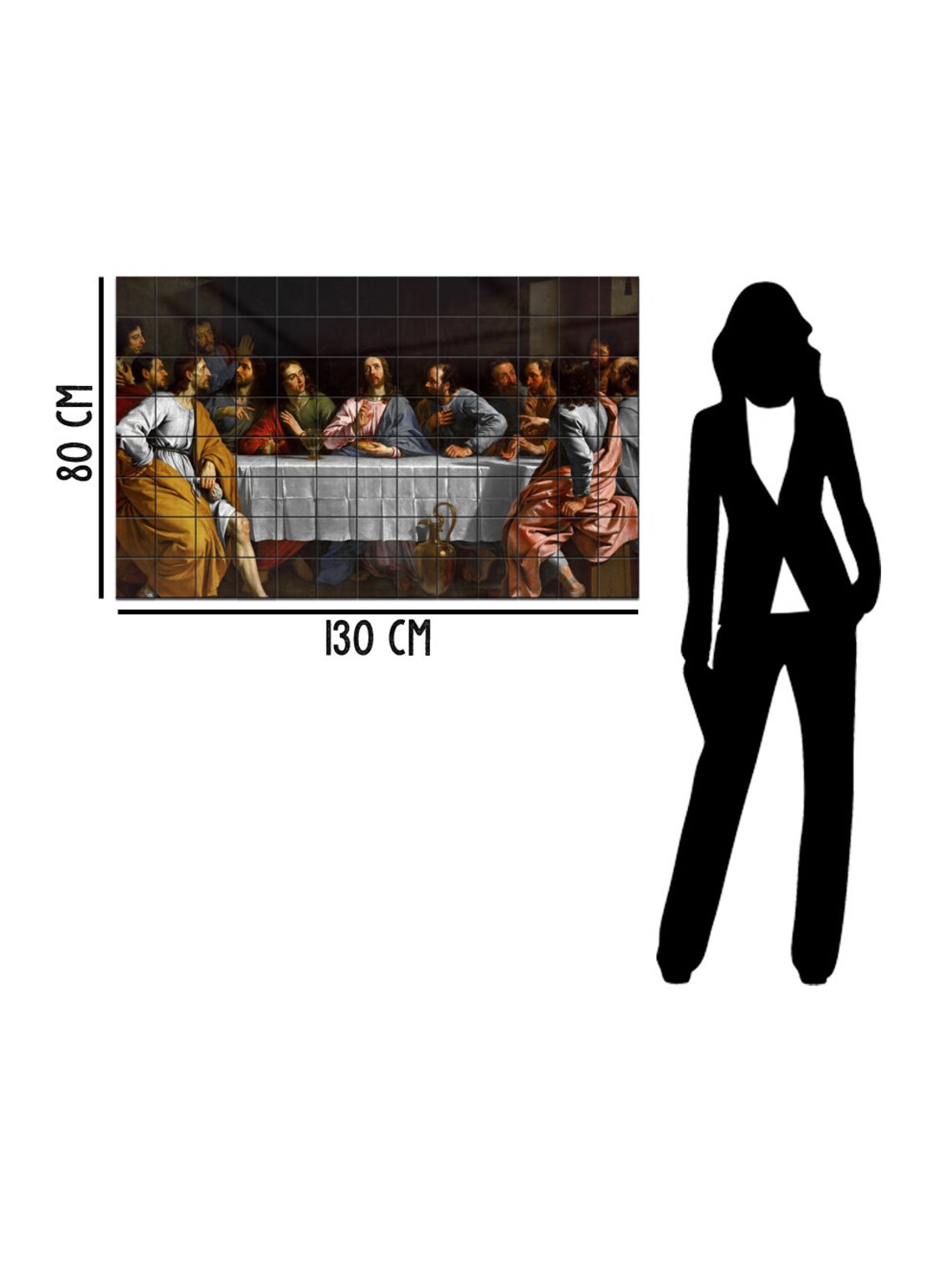 The Last Supper Tile Mural Religious Wall Art Big Size | Etsy