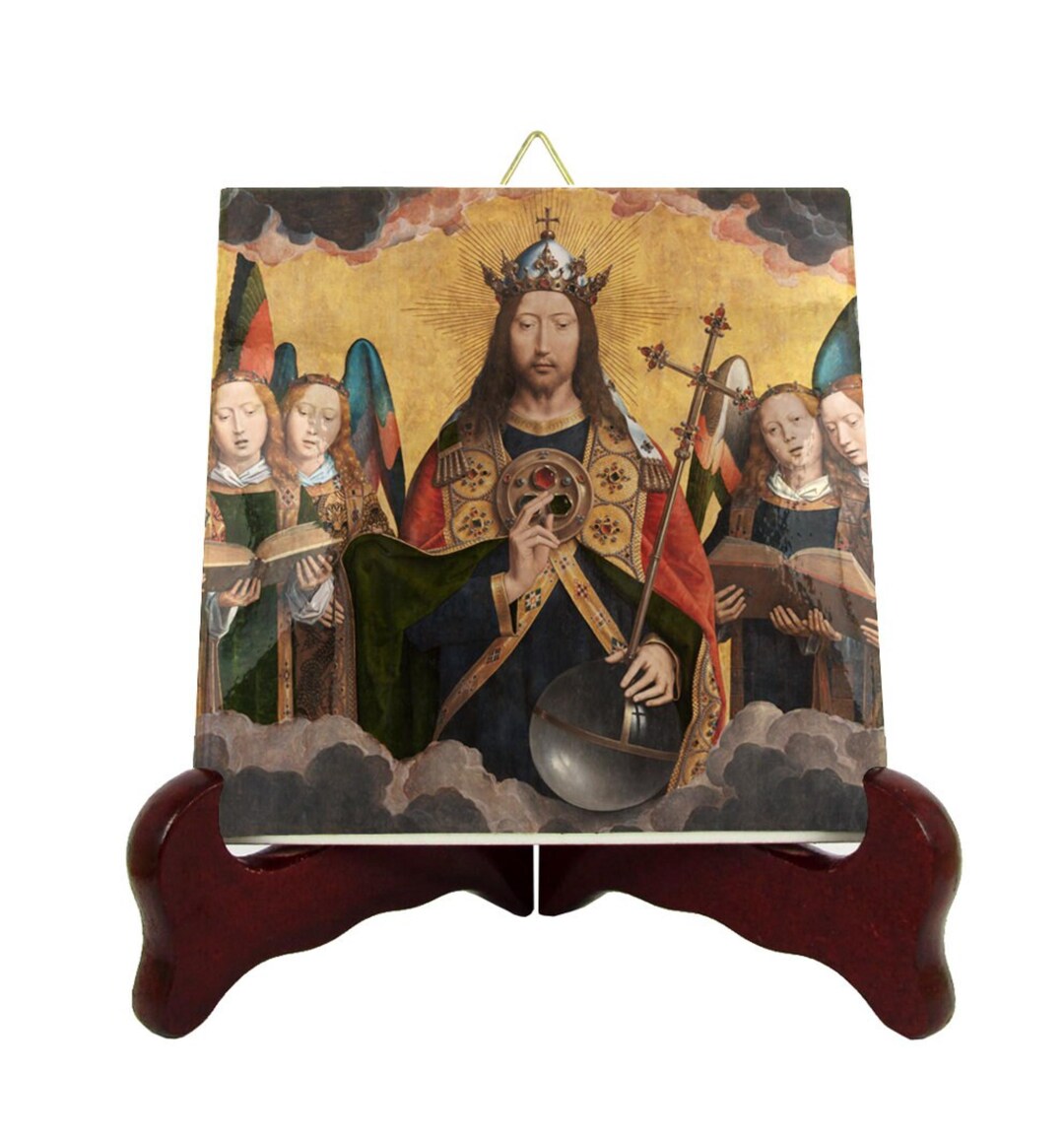 Jesus Christ the King Icon: Handmade Religious Tile Art - Etsy