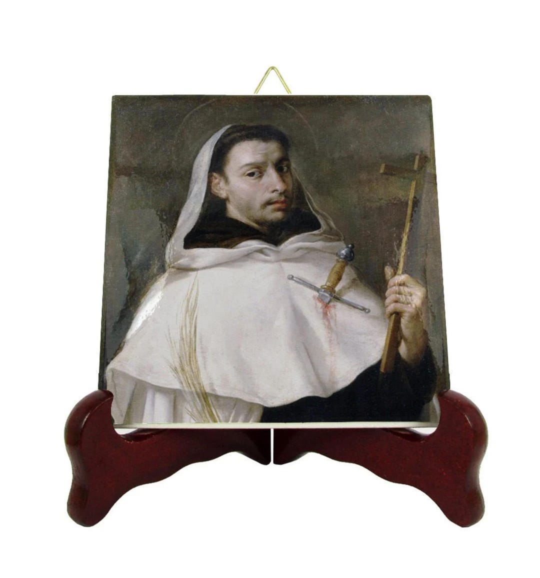 Saint Angelus of Jerusalem Ceramic Icon - Catholic Art, Handmade in ...