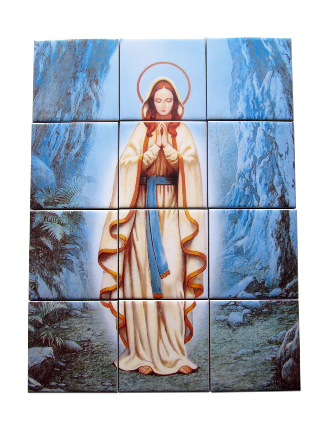 Our Lady of Lourdes Collectible Mosaic Tile Mural LIMITED EDITION ...