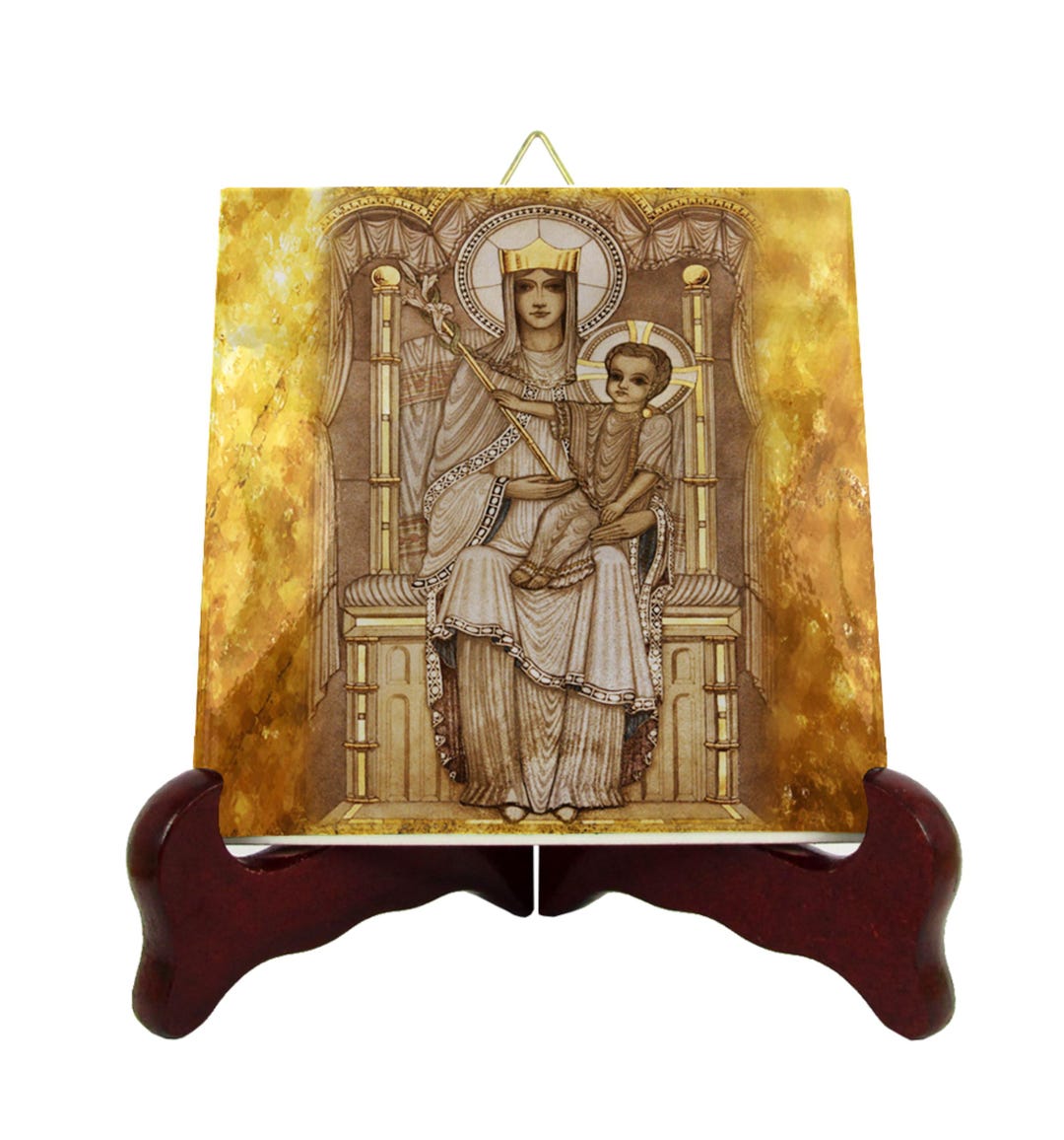 Our Lady of Walsingham Ceramic Tile: Catholic Wall Art, Virgin Mary ...