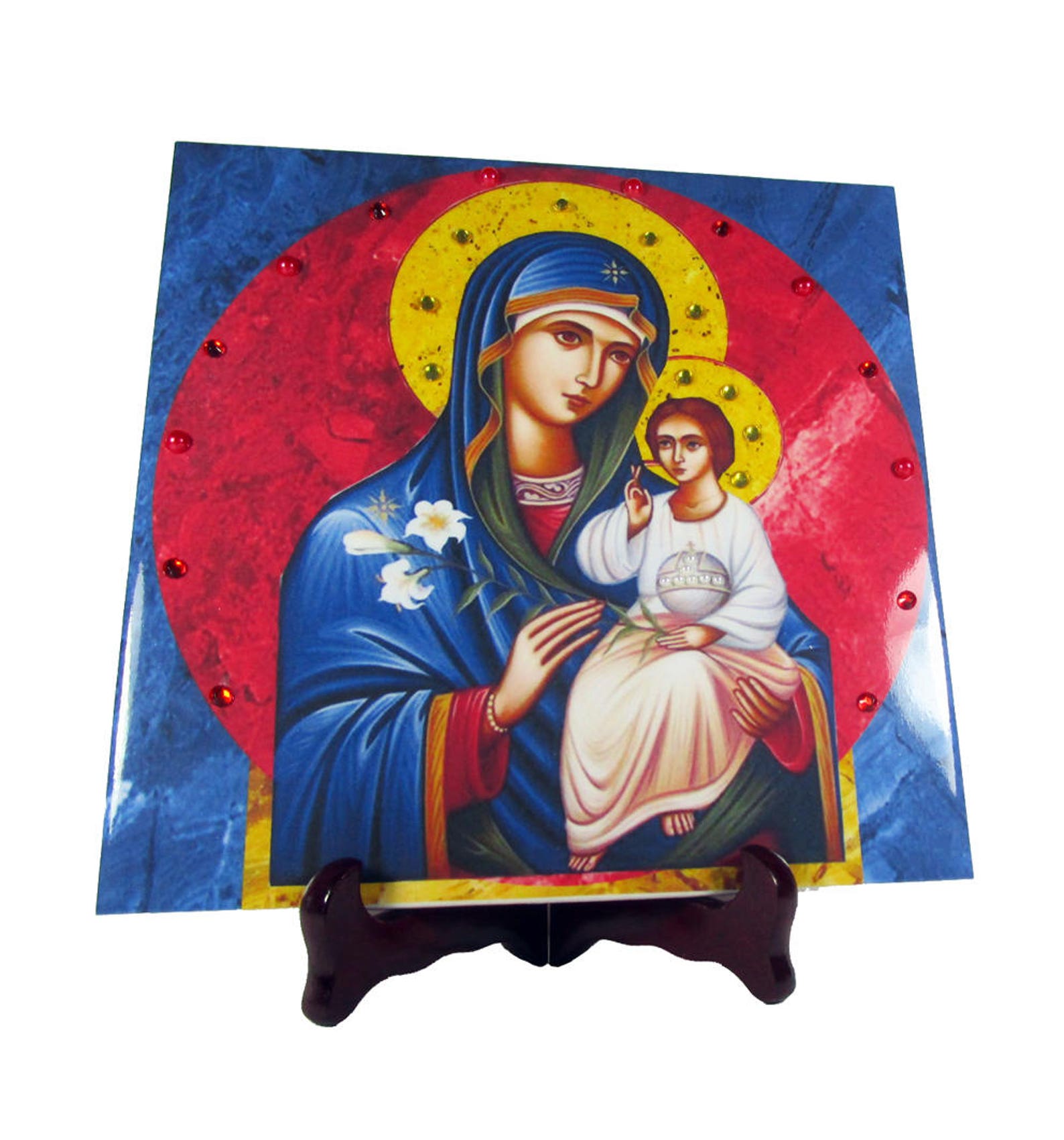Christian Icon Our Lady Unfading Flower Religious Icon on - Etsy
