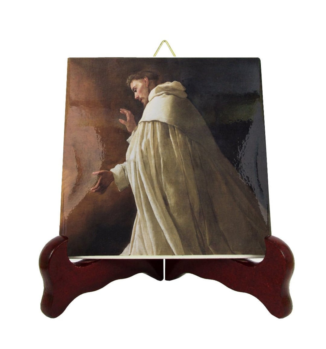 Saint Peter Nolasco icon on tile catholic saints art St Peter Nolasco ...