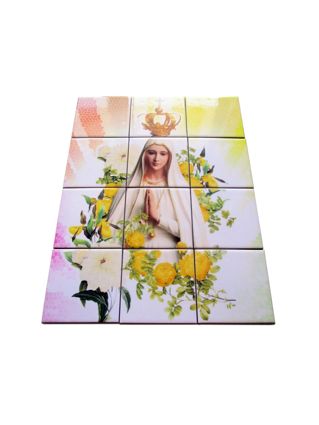 Our Lady of Fatima Tile Mural: Ceramic Christian Wall Art - Etsy
