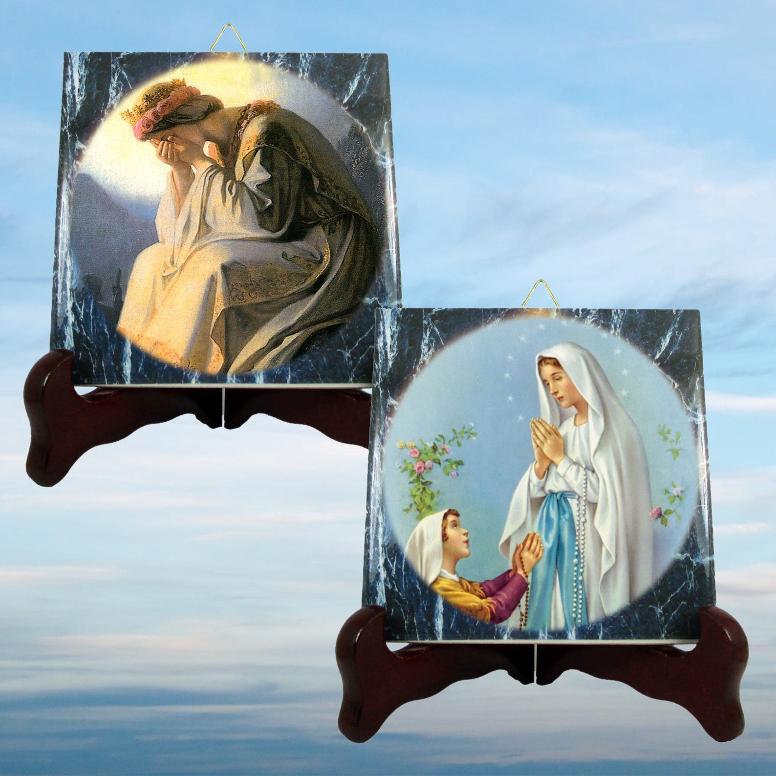 Marian Apparitions 19 tiles collection religious gifts | Etsy