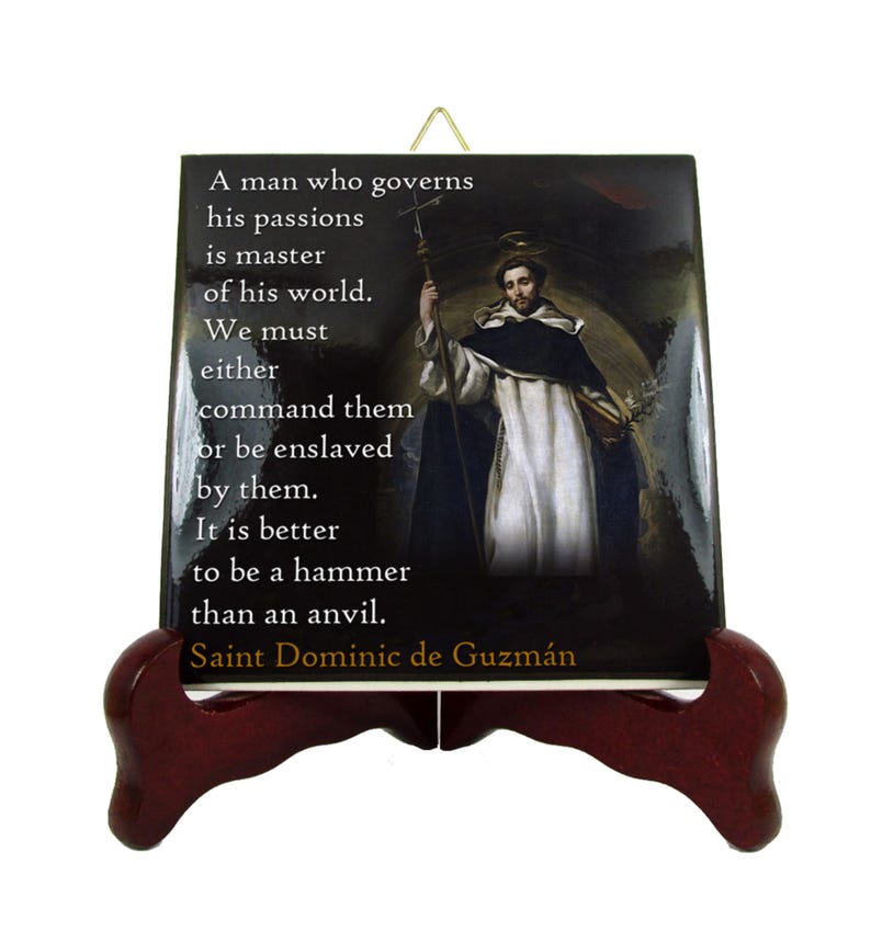 St. Dominic De Guzmán Quote: Catholic Icon on Handmade Ceramic Tile - Etsy