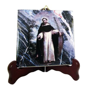 Saint Dominic Icon on Tile Santo Domingo De Guzmán St Dominic Gift ...