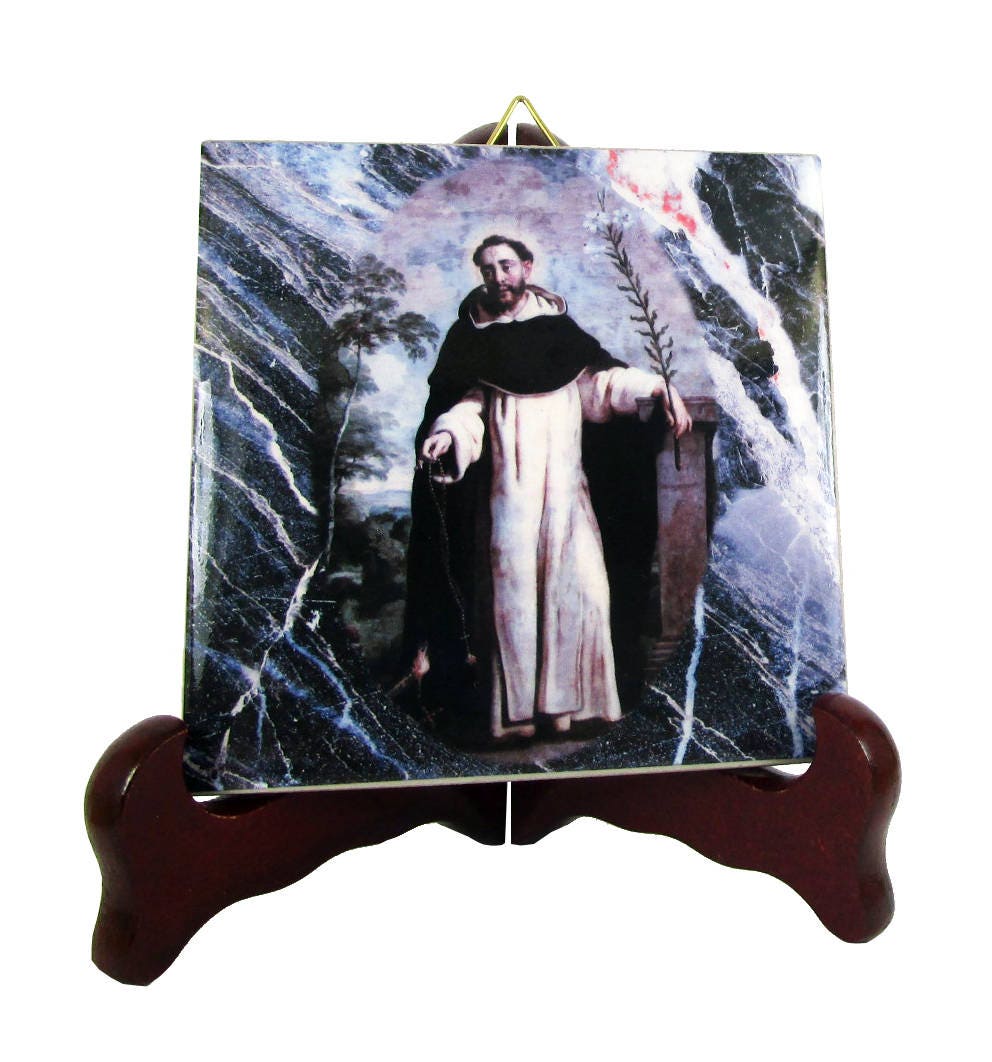 Saint Dominic Icon on Tile Santo Domingo De Guzmán St - Etsy