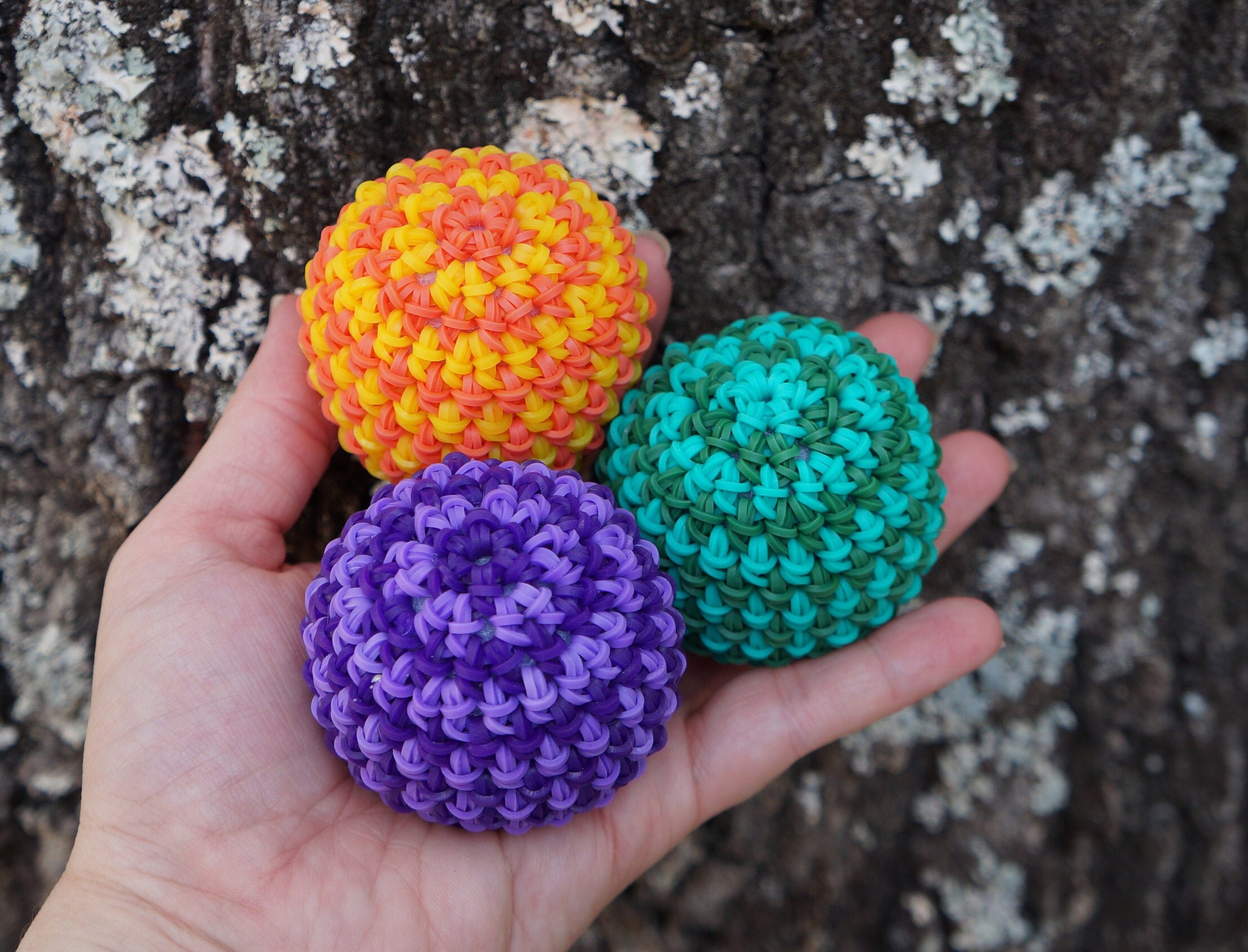 Stress Ball Rainbow Loom Rubber Band Stress Reliever Fidget - Etsy