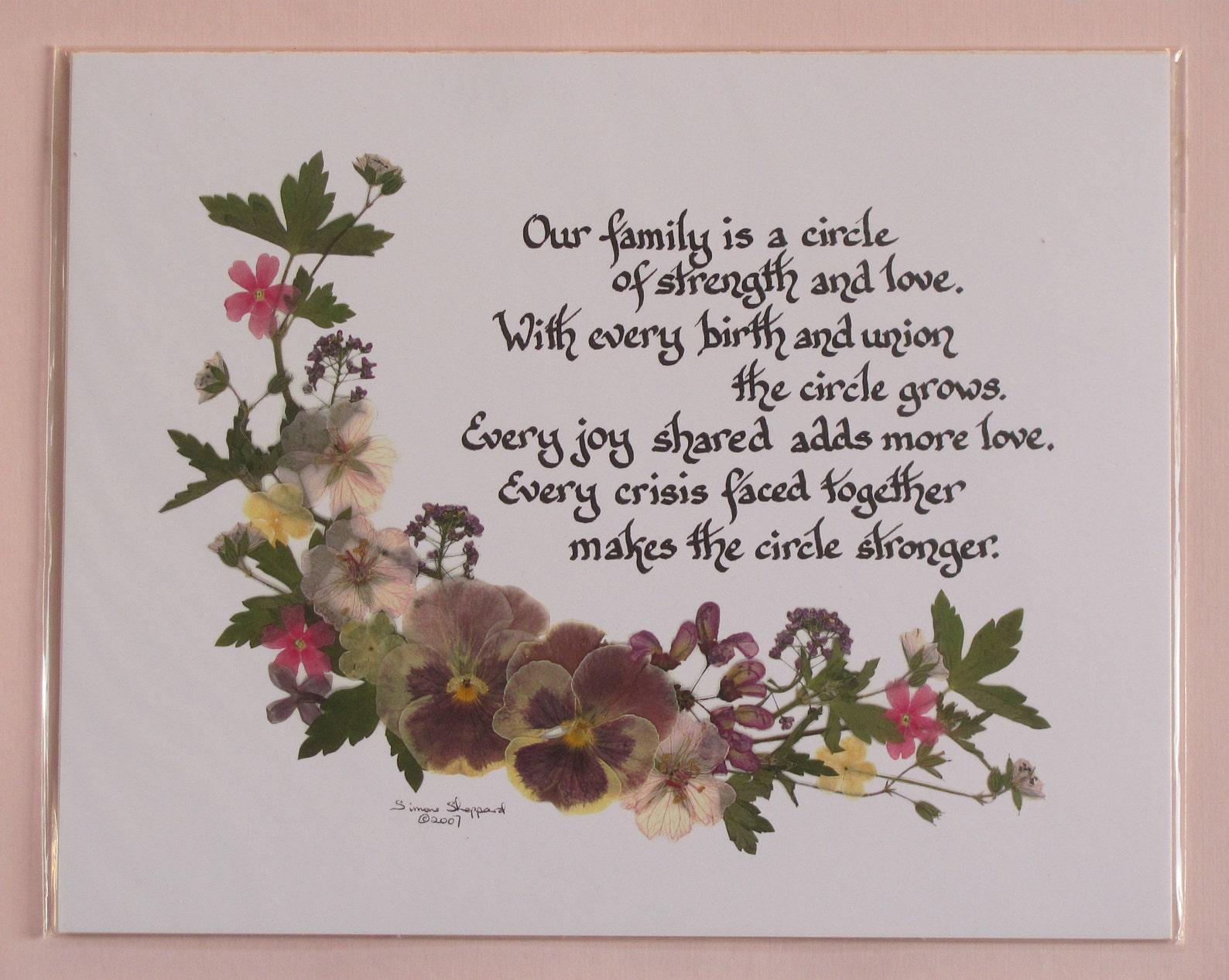 8 X 10 Print Poem our Family From Original in - Etsy