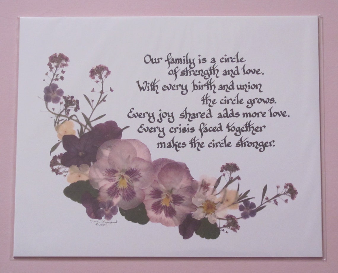 8 X 10 Print Poem our Family From Original in - Etsy